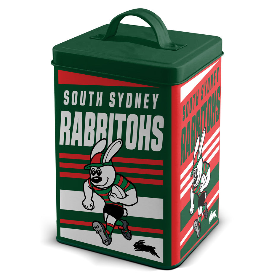 South Sydney Rabbitohs Retro Mascot Cookie Tin – Licensing Essentials