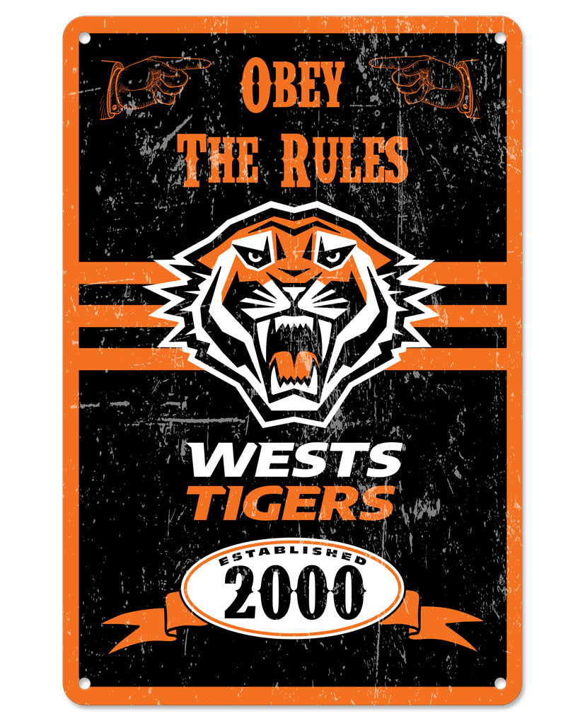 Wests Tigers Retro Metal Sign – Licensing Essentials