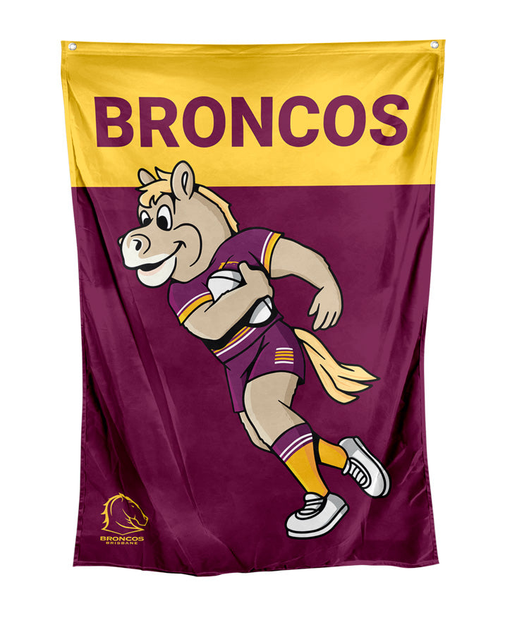 Broncos Mascot Wall Flag – Licensing Essentials