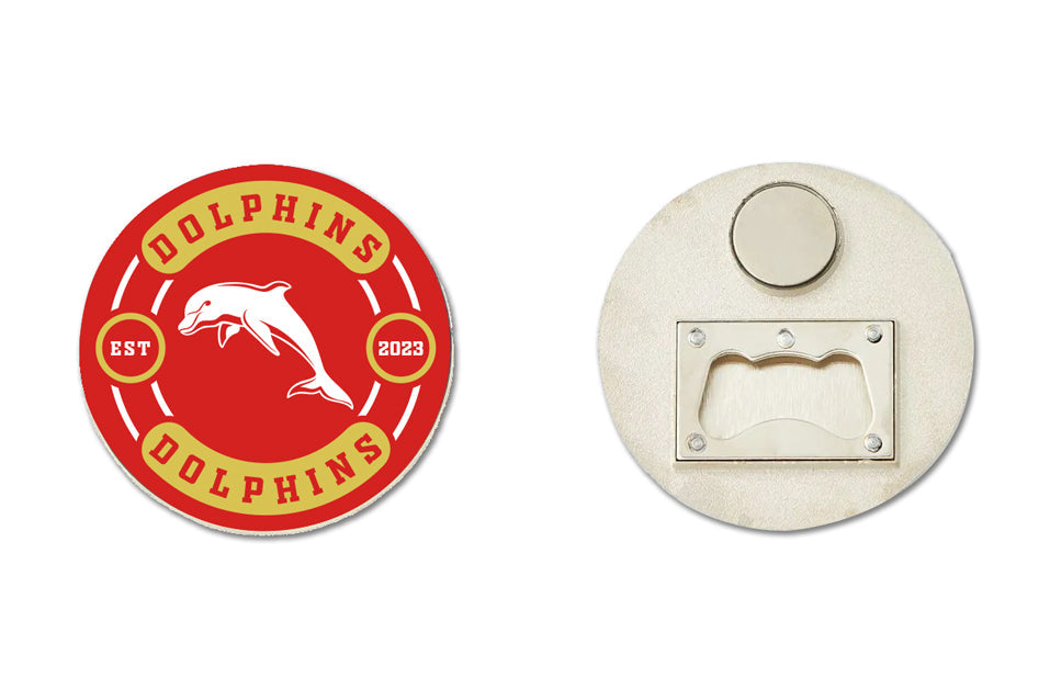 Dolphins Team Logo Bottle Opener Magnet – Licensing Essentials