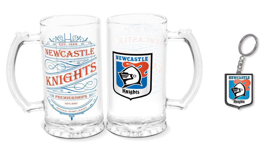 Newcastle Knights Heritage Stein & Keyring Pack – Licensing Essentials