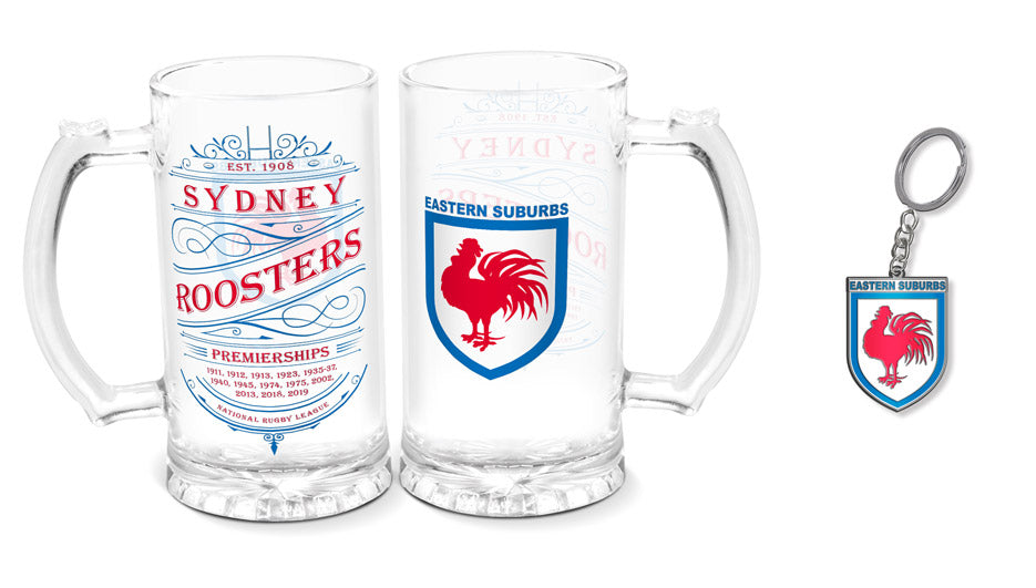 Sydney Roosters Heritage Stein & Keyring Pack – Licensing Essentials