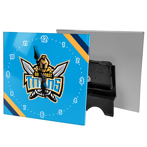 Gold Coast Titans Mini Glass Clock – Licensing Essentials
