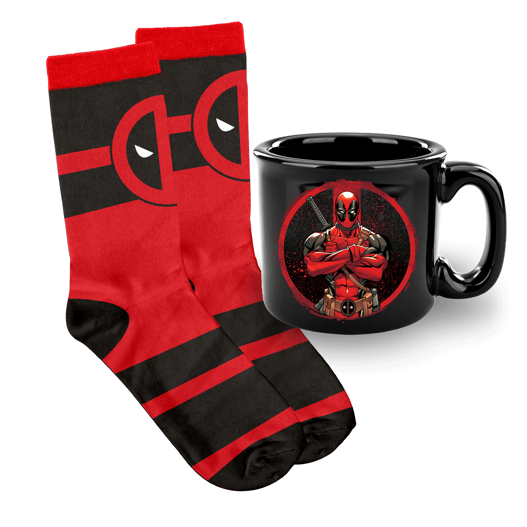 Deadpool Camp Mug & Sock Pack – Licensing Essentials