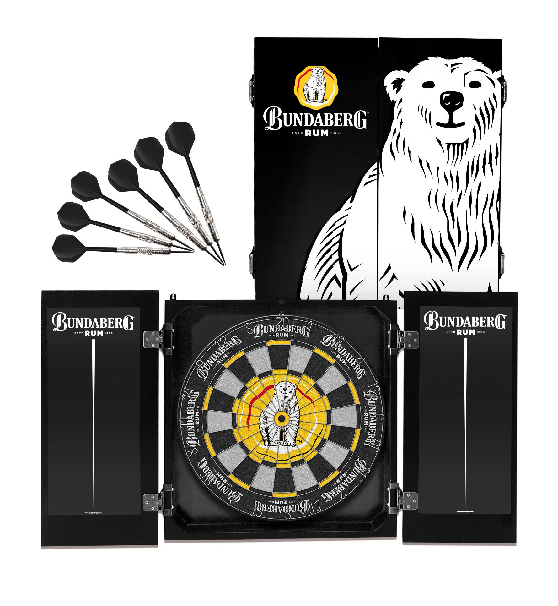 Bundaberg Rum Dartboard With Cabinet – Licensing Essentials